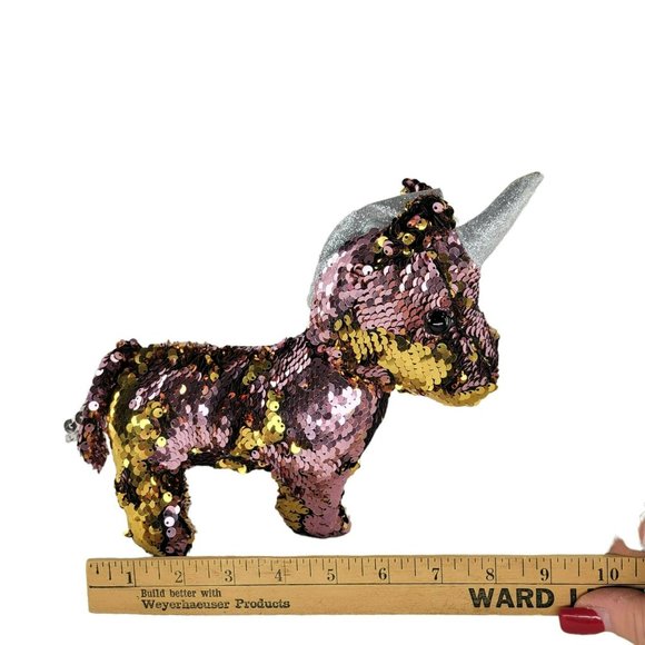 Goffa | Toys | Goffa Flip Sequin Unicorn Stuffed Animal Plush Pink Gold ...